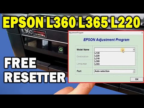 HOW TO RESET EPSON L360 L220 L365 WITH FREE RESETTER!