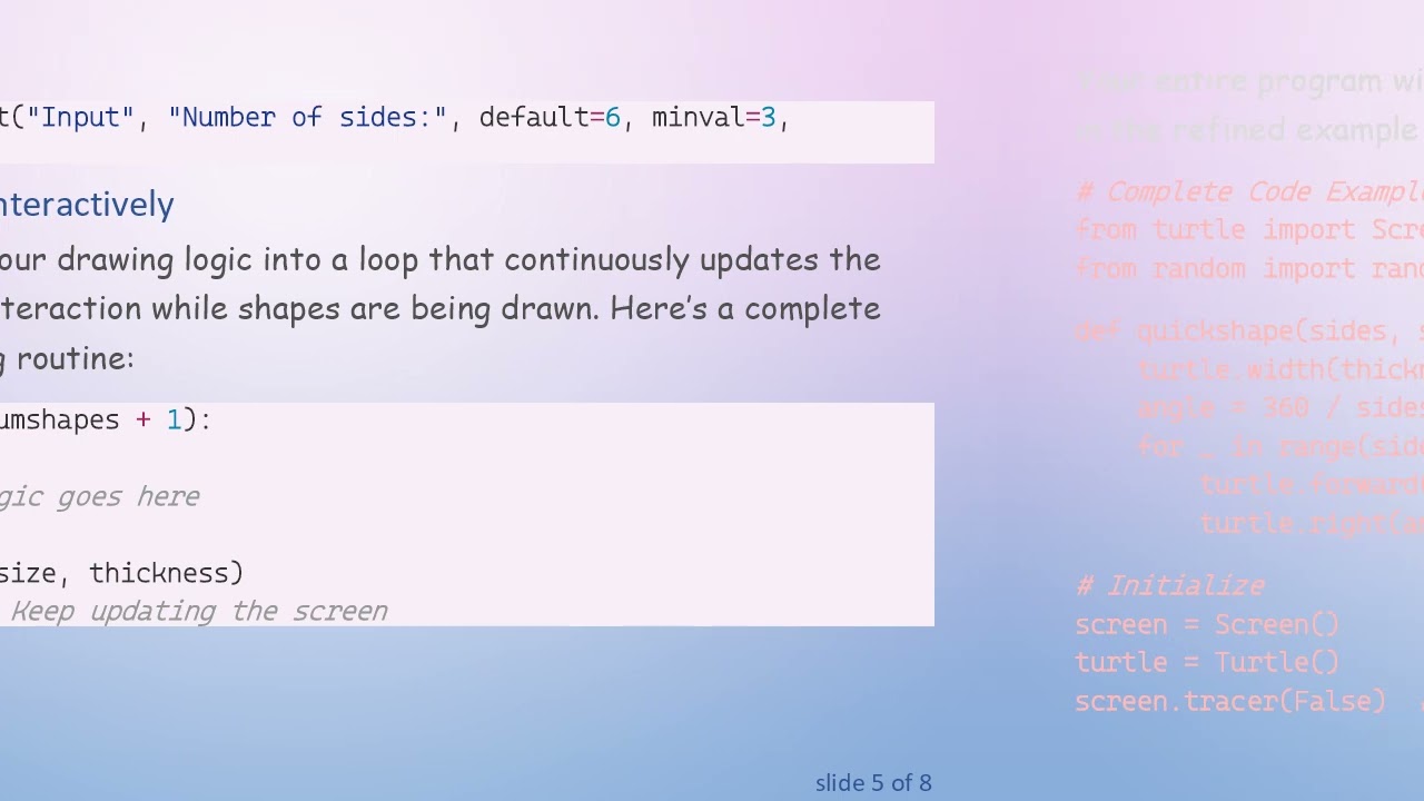 How to Stop Turtle Freezing in Python Without Using turtle.mainloop()