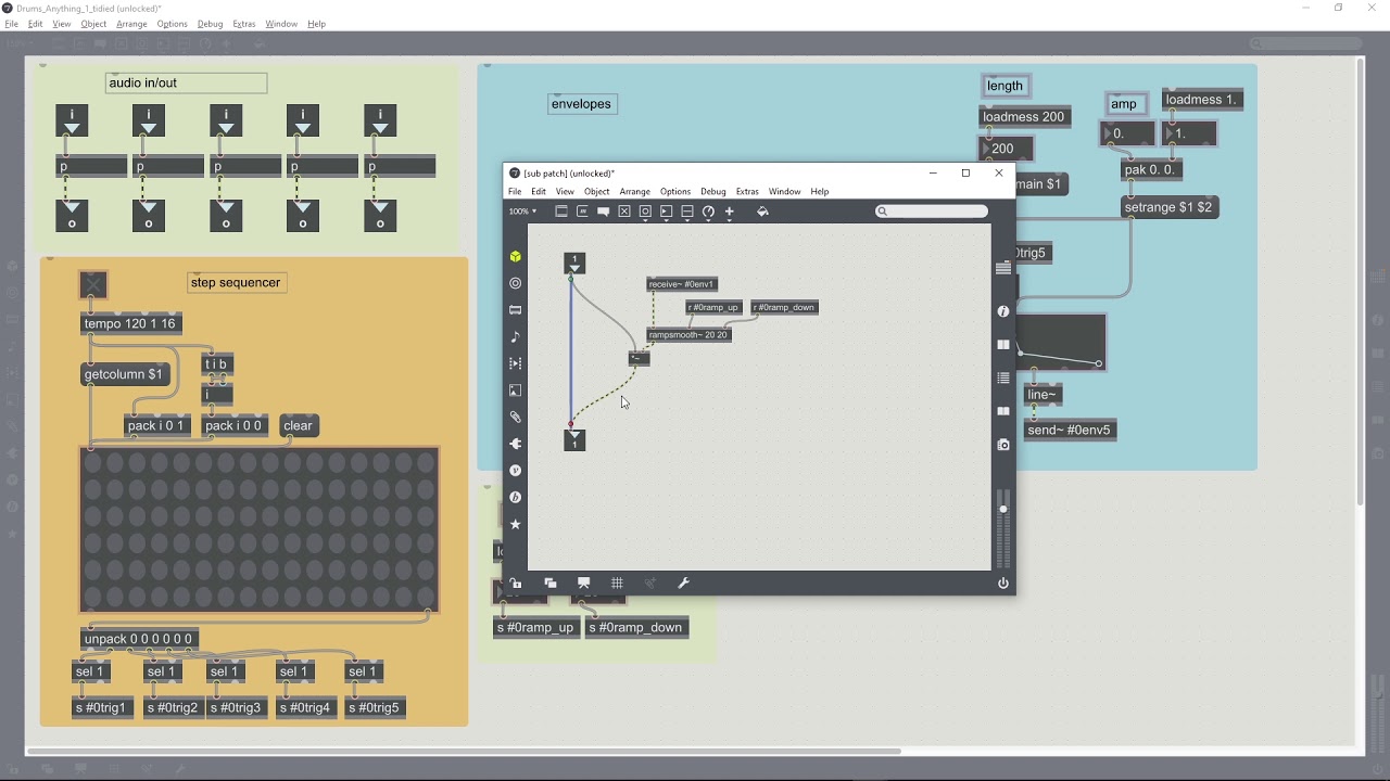 Max/MSP Tutorial: audio envelope step sequencer (part 3)