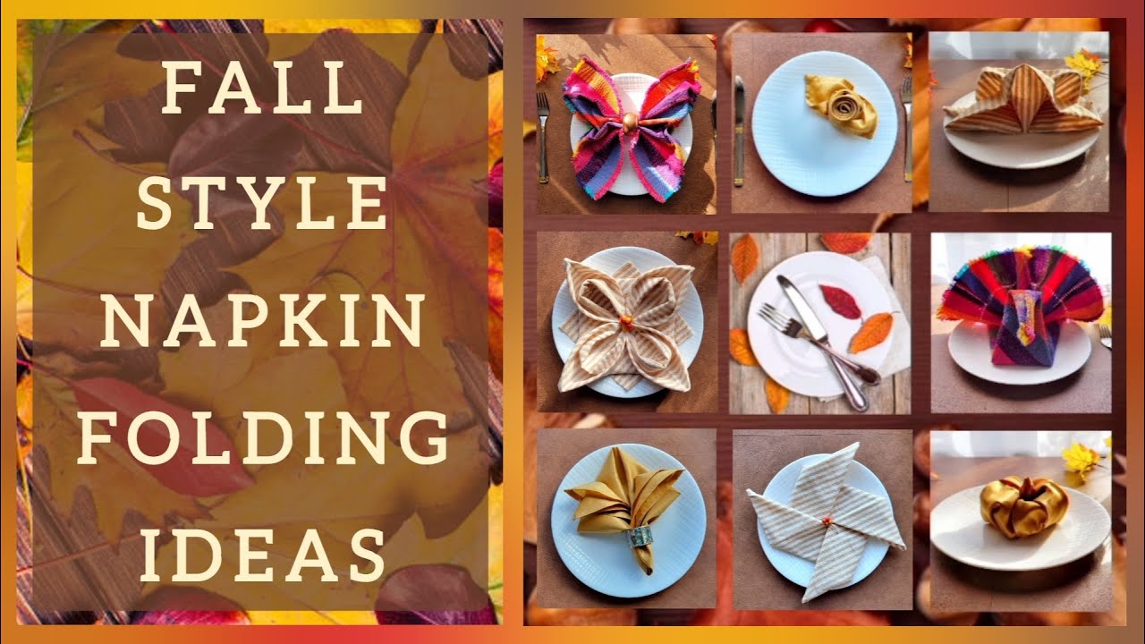 Easy Napkin Folding Ideas / Thanksgiving/ Fall /Table Napkin Decoration/ How to Fold Napkin Tutorial