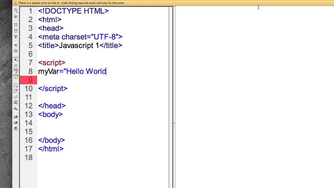 Javascript Hello World