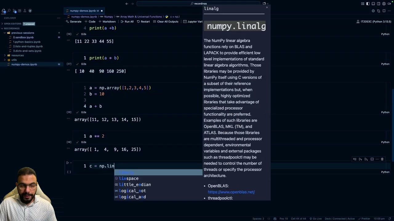 Numpy Array Math and Broadcasting