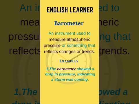 English Word - Barometer - Meaning With An Example #englishwords #english #barometer