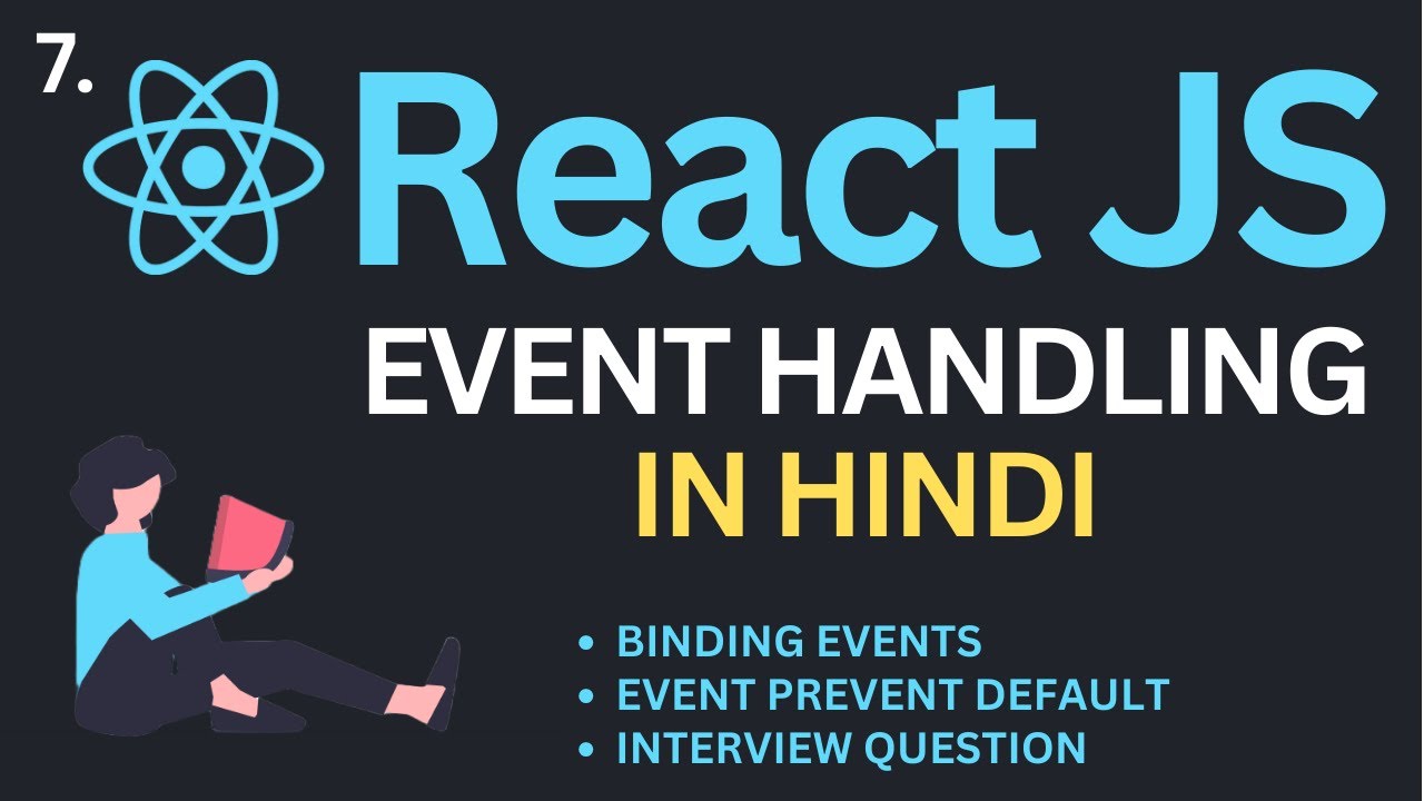 Event Handling in ReactJs Tutorial in Hindi | Complete React Course in Hindi #7