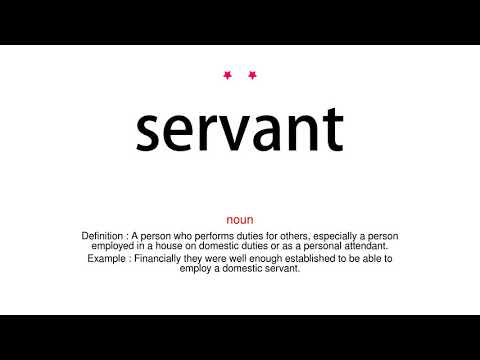 How to pronounce servant - Vocab Today