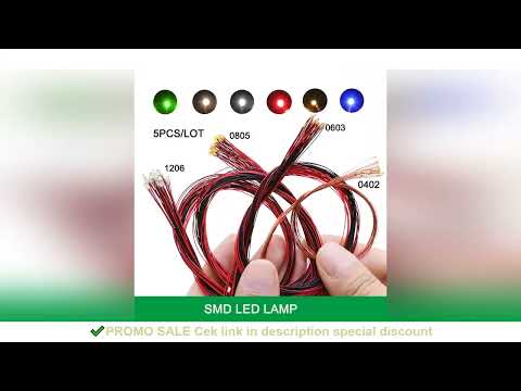 DIY Micro SMD Led Lamp Wired Led 0402 0603 0805 1206 Pre-soldered Micro Litz Wired Chip 20cm 3V Rail