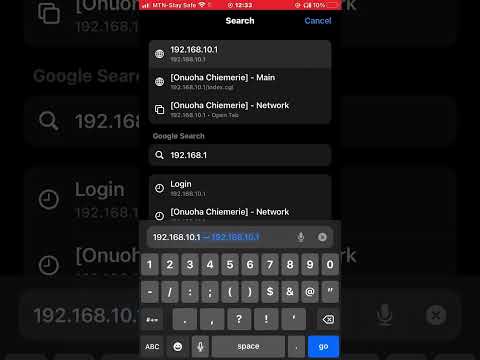 ZTE GPON Router Default IP address with mobile phone