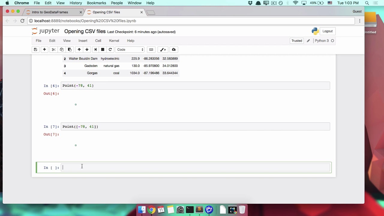 Opening CSV files with geopandas