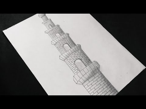 How to make 3d drawing of minar easy