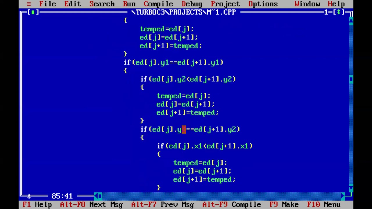 Scanline Polygon Filling C Code