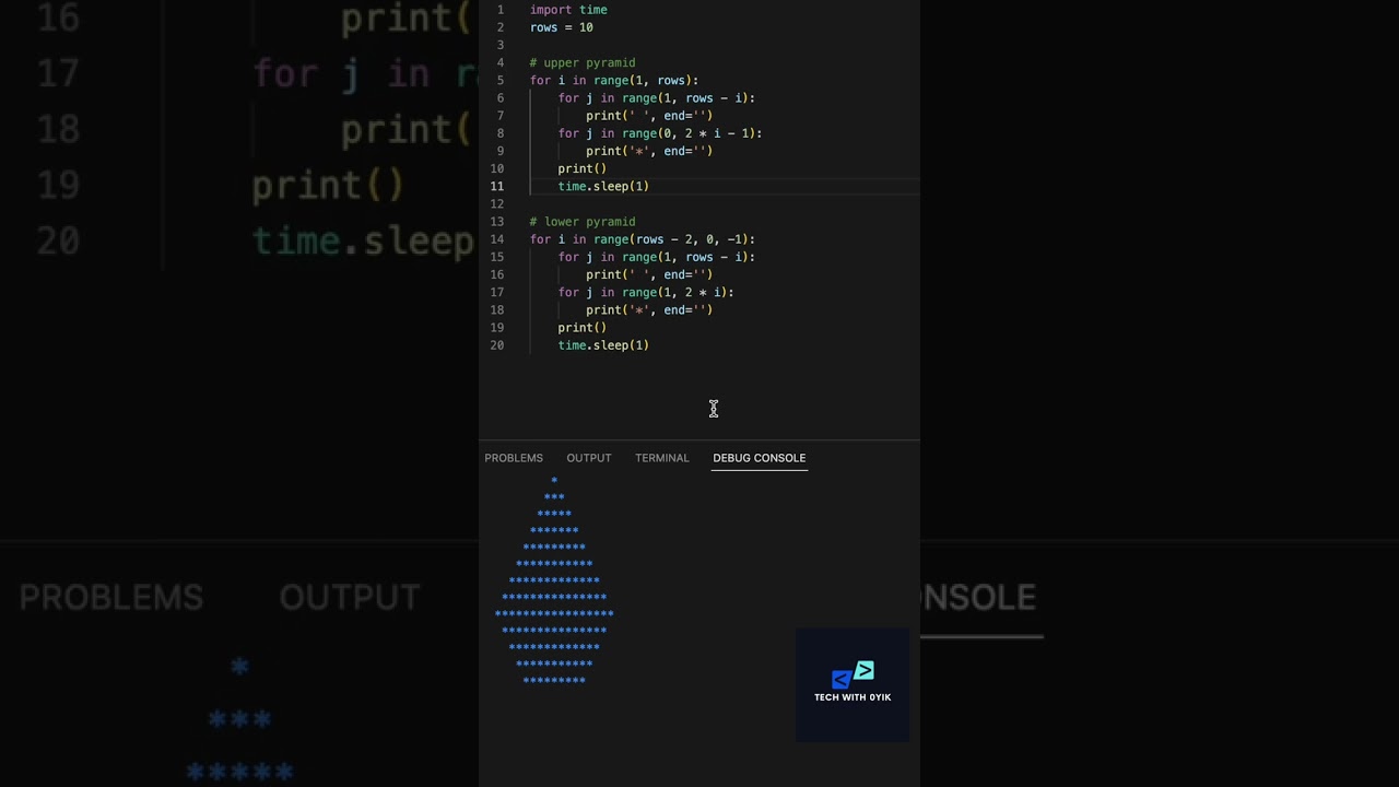 How to create diamond pattern in python