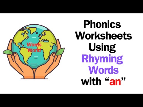 Words World: Lesson 1: Phonics Worksheets with Rhyming Words with "an"