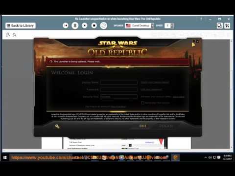 Fix Launcher unspecified error when running Star Wars: The Old Republic