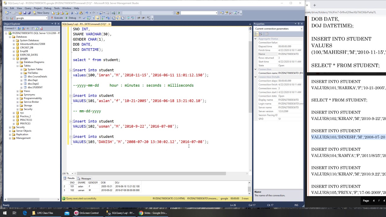 22 - SQL - Date & Time Formats