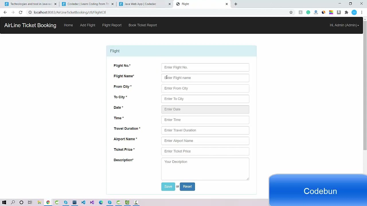 Flight Booking Project in Java with end to end code explanation