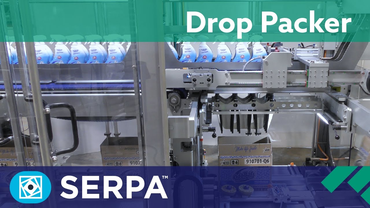 Serpa Drop Packer loading 32oz trigger spray bottles