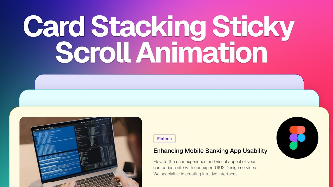 Stacking Card Sticky Scroll Animation in Figma