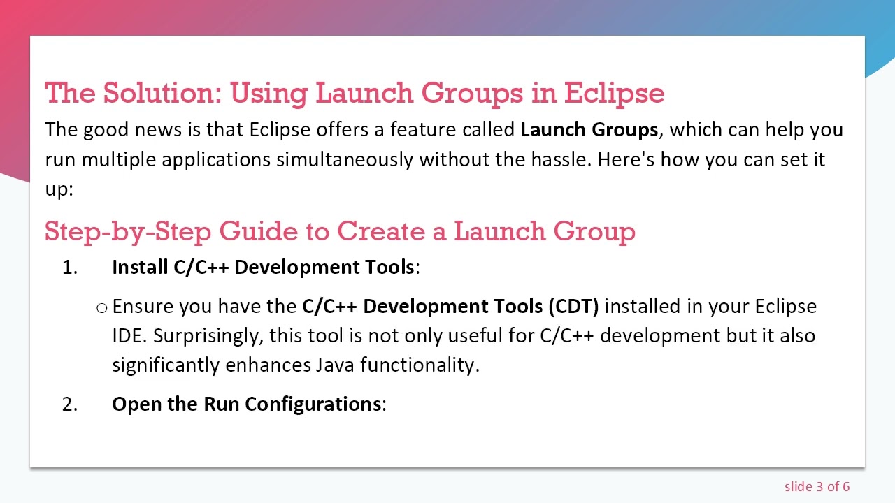 How to Start Multiple Java Applications at Once in Eclipse