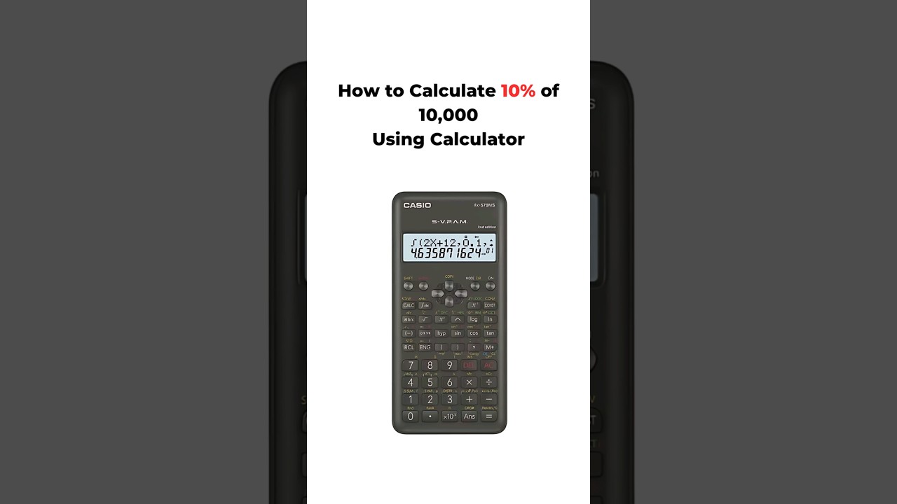 How to Calculate 10 Percent of 10,000 on a Calculator #shorts