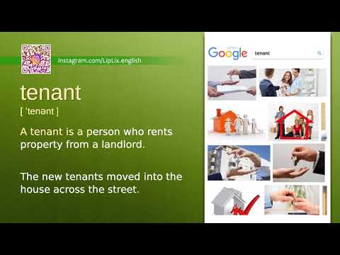 Tenant : C2 level english vocabulary lesson, www.LipLix.com