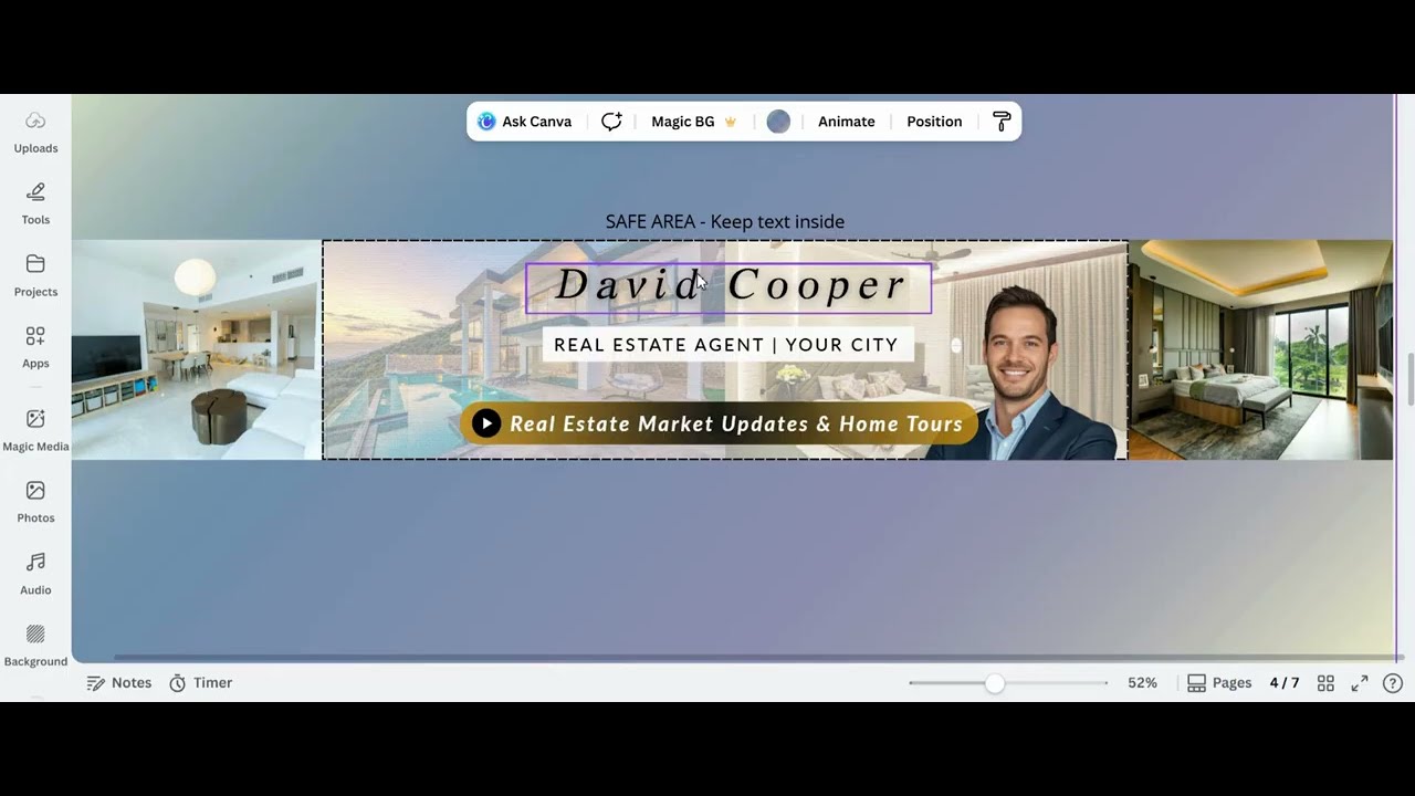 3 Professional Real Estate YouTube Banner Templates for Realtors | Canva Editable | Mobile Safe
