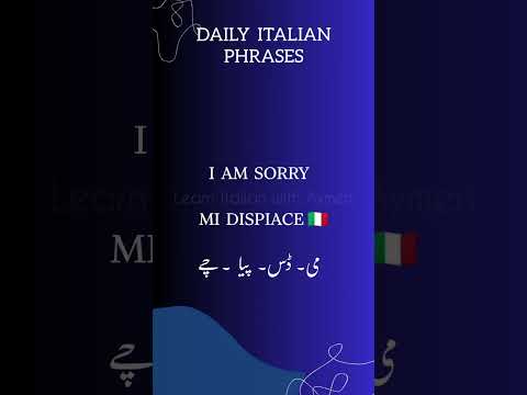 How to say i am sorry in Italian#short #learnitalian #italian