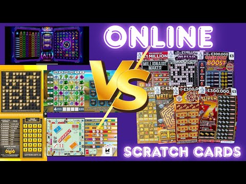 💷Online scratch cards VS shop bought scratch tickets! £50 stake! Will I make my money back? 💷
