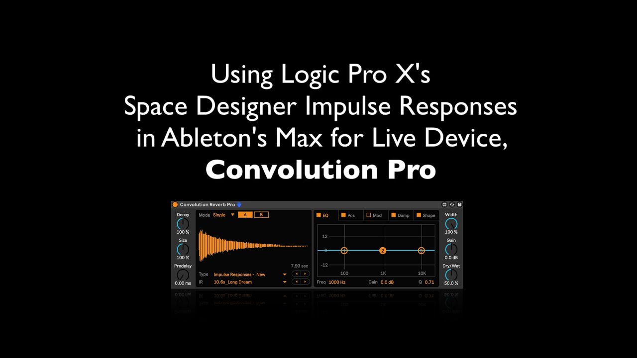 Using Logic Space Designer Impulse Responses in Ableton Live Convolution Pro