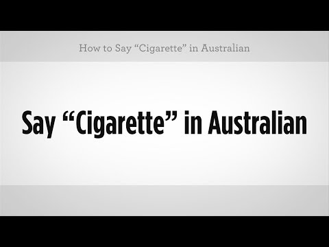 How to Say "Cigarette" | Australian Slang