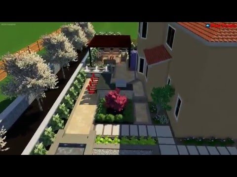 Sacramento, CA 3D Outdoor Living Landscape Design - VizX Design Studios - (331) 213-9866