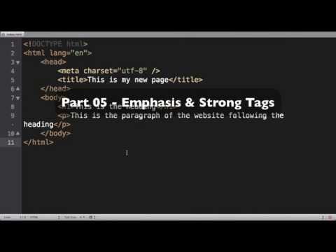 05 Emphasis Strong Tags
