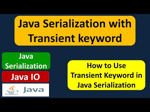 Java Serialization with Transient keyword | Java IO | Java Tutorial