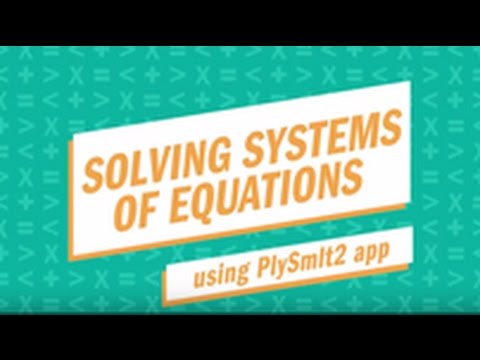 Solving Systems of Equations With the TI-84 Plus CE Graphing Calculator Using the PolySmlt2 App
