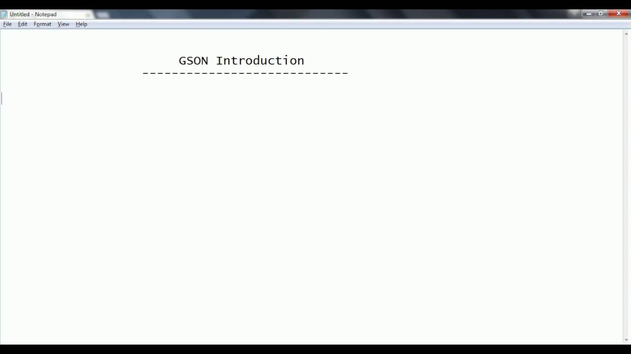 Gson Tutorial - Gson Introduction