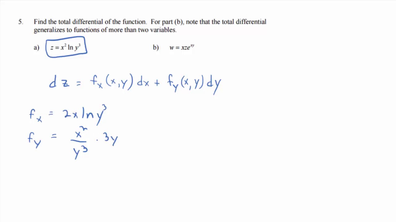 14.4.5a: Finding the Total Differential