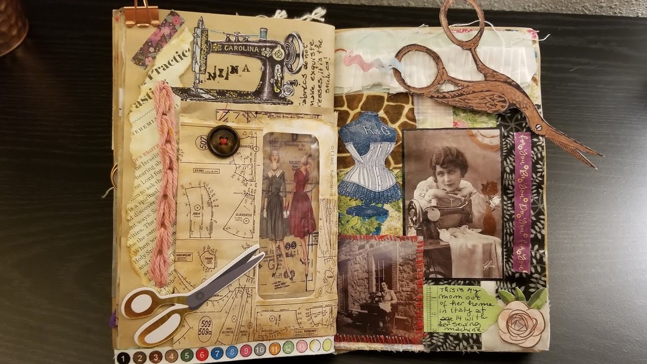 Junk journal on a budget: Tribute to my mom and how I set my journal on fire!