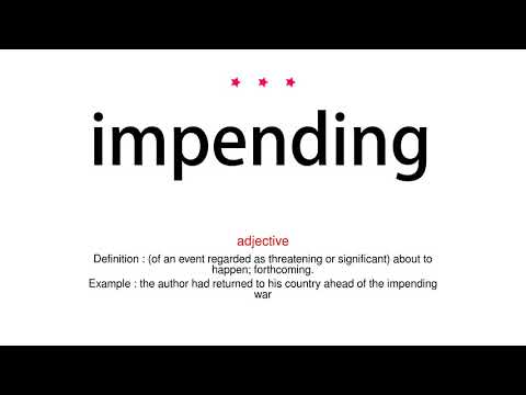 How to pronounce impending - Vocab Today