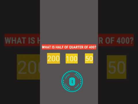What Is Half of Quarter of 400? #shorts #iqfacts