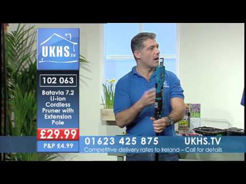 7.2v Cordless Battery Pruner with Extension Pole from UKHS.tv