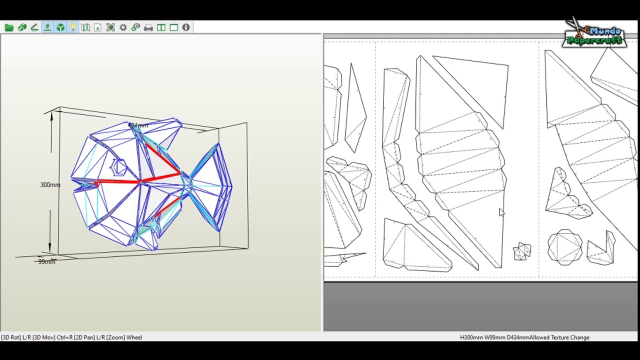 Pez LowPoly papercraft
