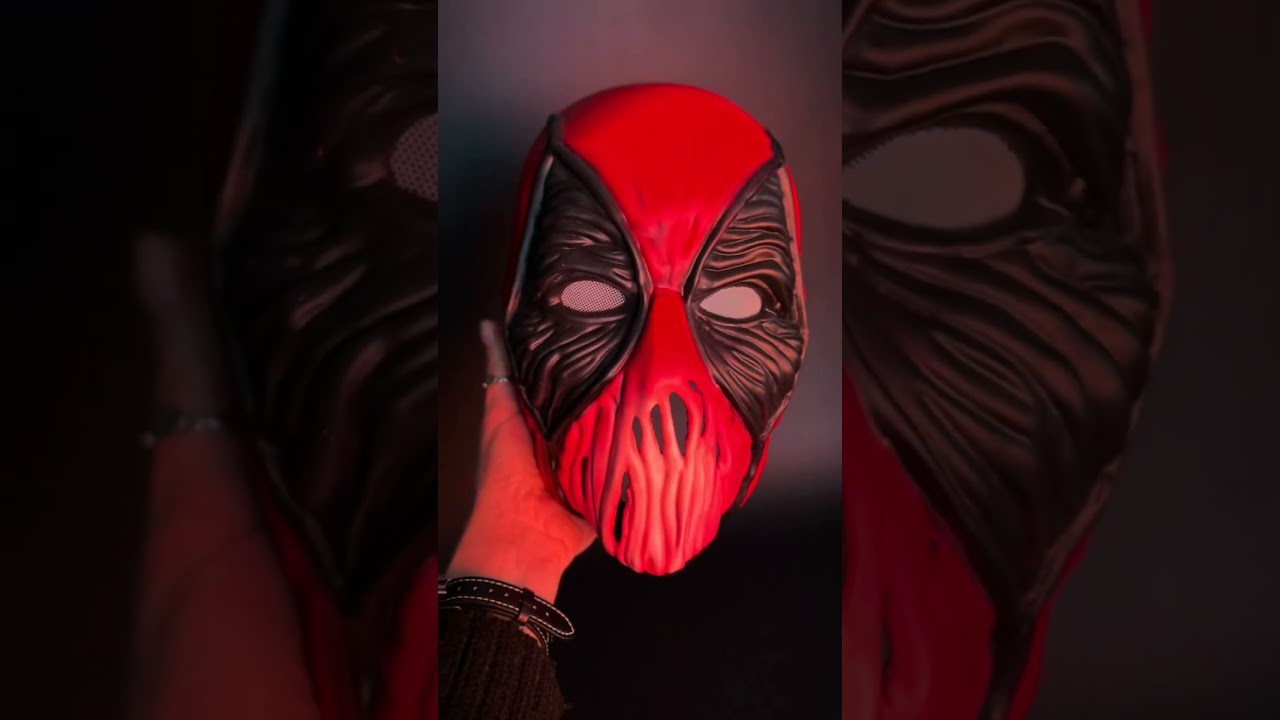 🔥 Deadpool Melted Face Mask - Maximum Effort Cosplay! #Shorts