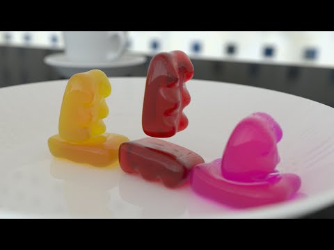 Do you like delicious gummy bears? 😋 Softbody Simulation V37 ️ C4D4U – C4D4U