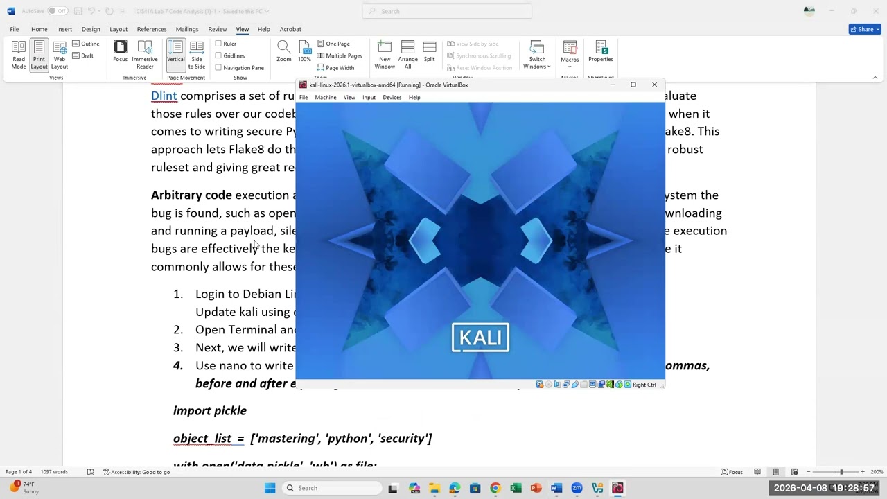 CIS-41A Lab 7: Code Analysis