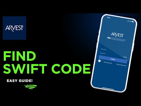 How to find the SWIFT code of Arvest Bank