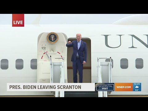 Pres. Biden departs Scranton area for western Pennsylvania