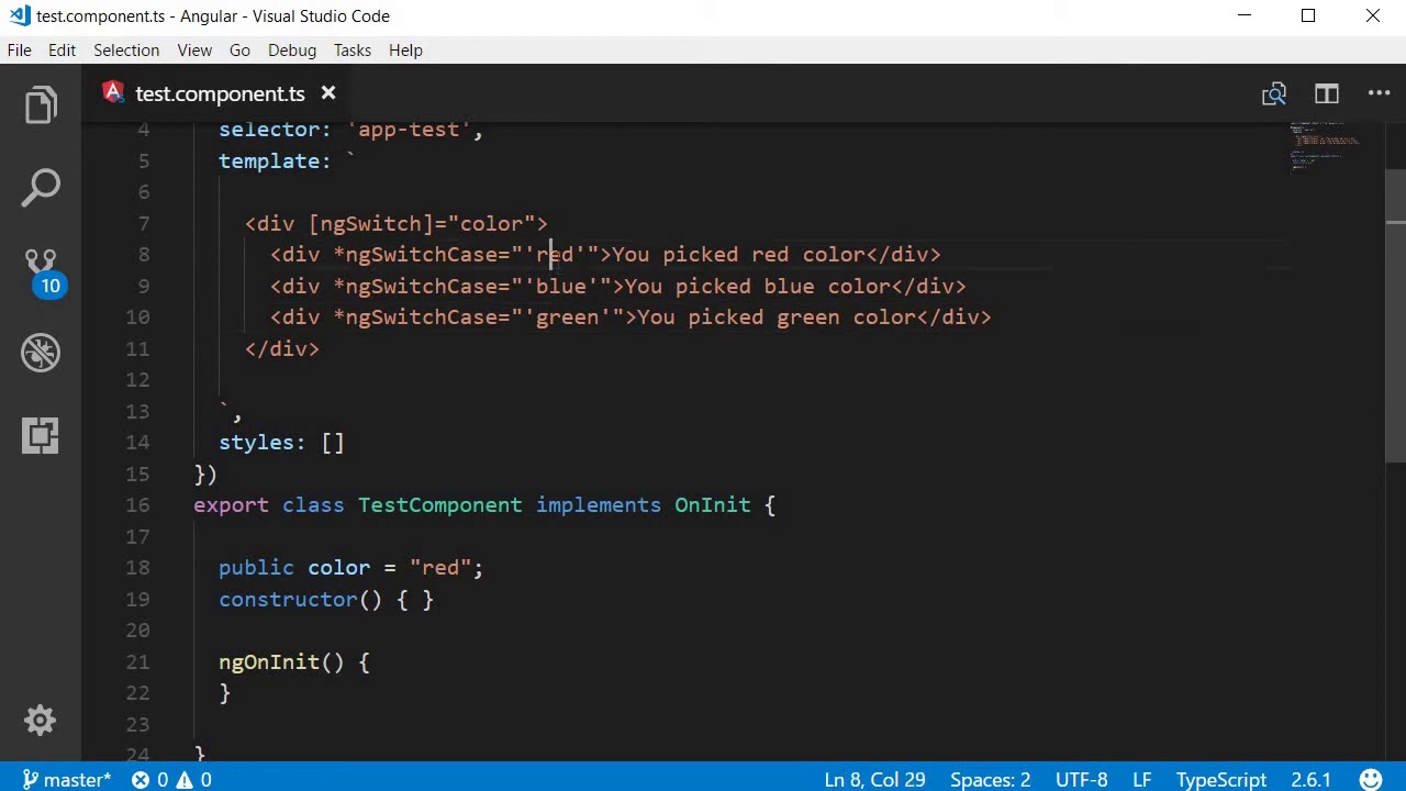 Angular 8 Tutorial 13 |  ngSwitch Directive |  YouTube
