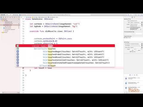Learn iOS Game Development Move SKSpriteNode to Touch Location | packtpub com - Mind Luster