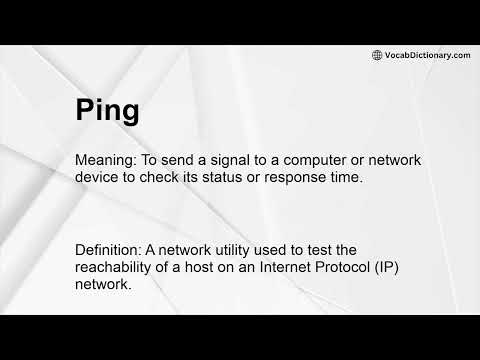 Ping Meaning