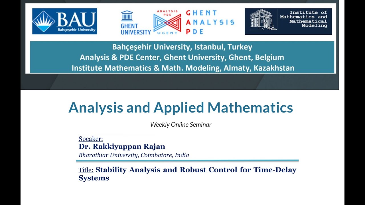 AAM Seminar: Stability analysis and robust control for time-delay systems