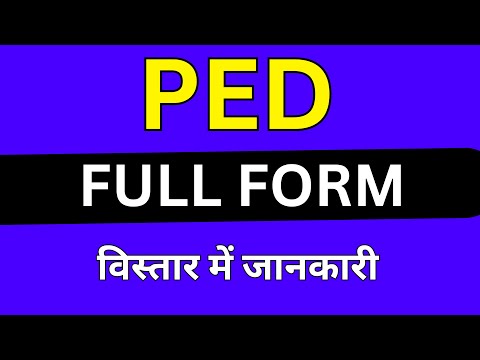 PED full form in Medical